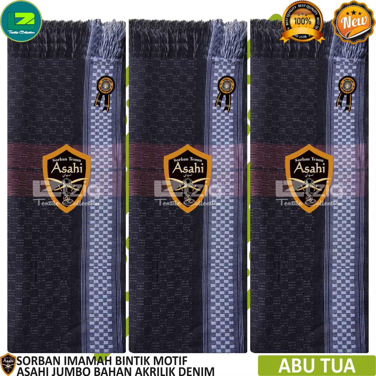 Surban Panjang Surban Imamah Aliska Jumbo Akrilik Premium | Lazada ...