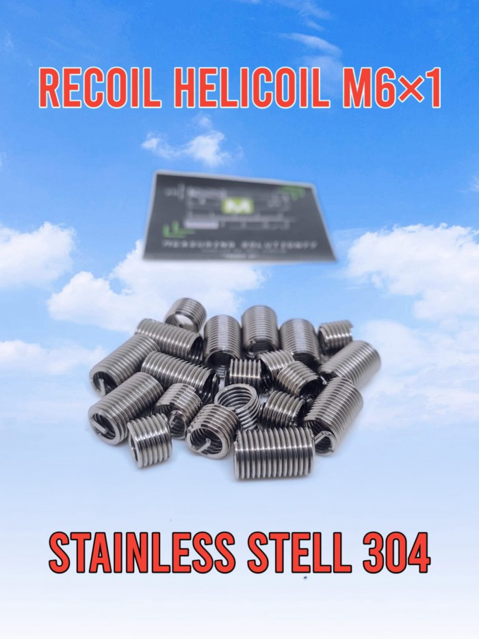 Thread Repair Recoil Helicoil M6 Stainless Steel 304 Perbaikan drat M6 ...