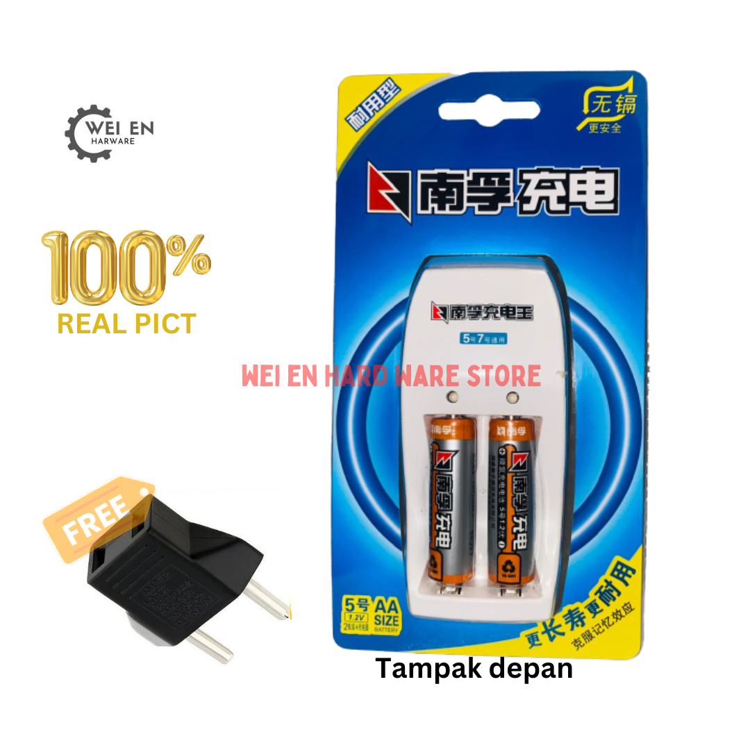 Paket Lengkap Pengisi Daya Pintar Charger Cash Baterai Batrai Charging ...