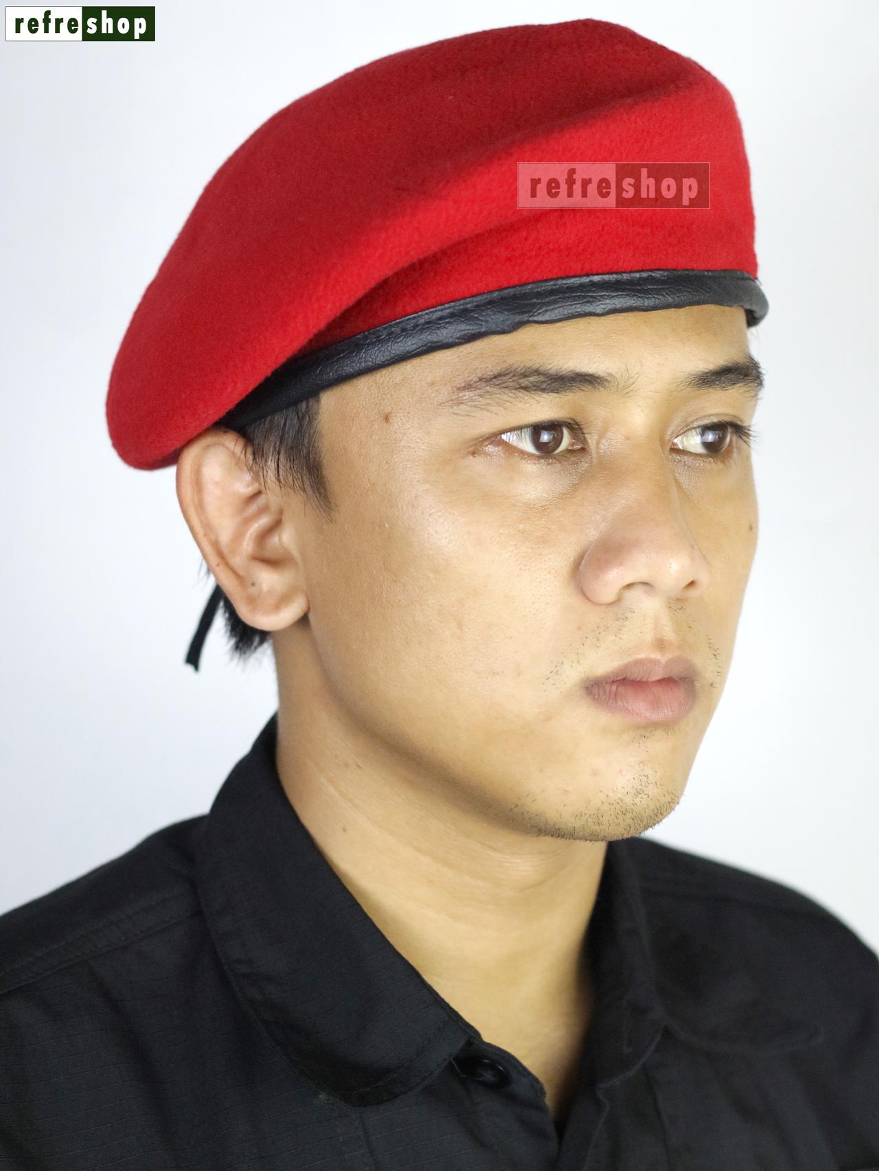 Baret Merah Kopassus BRM2 Militer TNI Dan Kedinasan | Lazada Indonesia