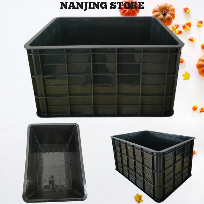 Keranjang Krat Plastik Industri Box Container Rapat Termurah | Lazada ...