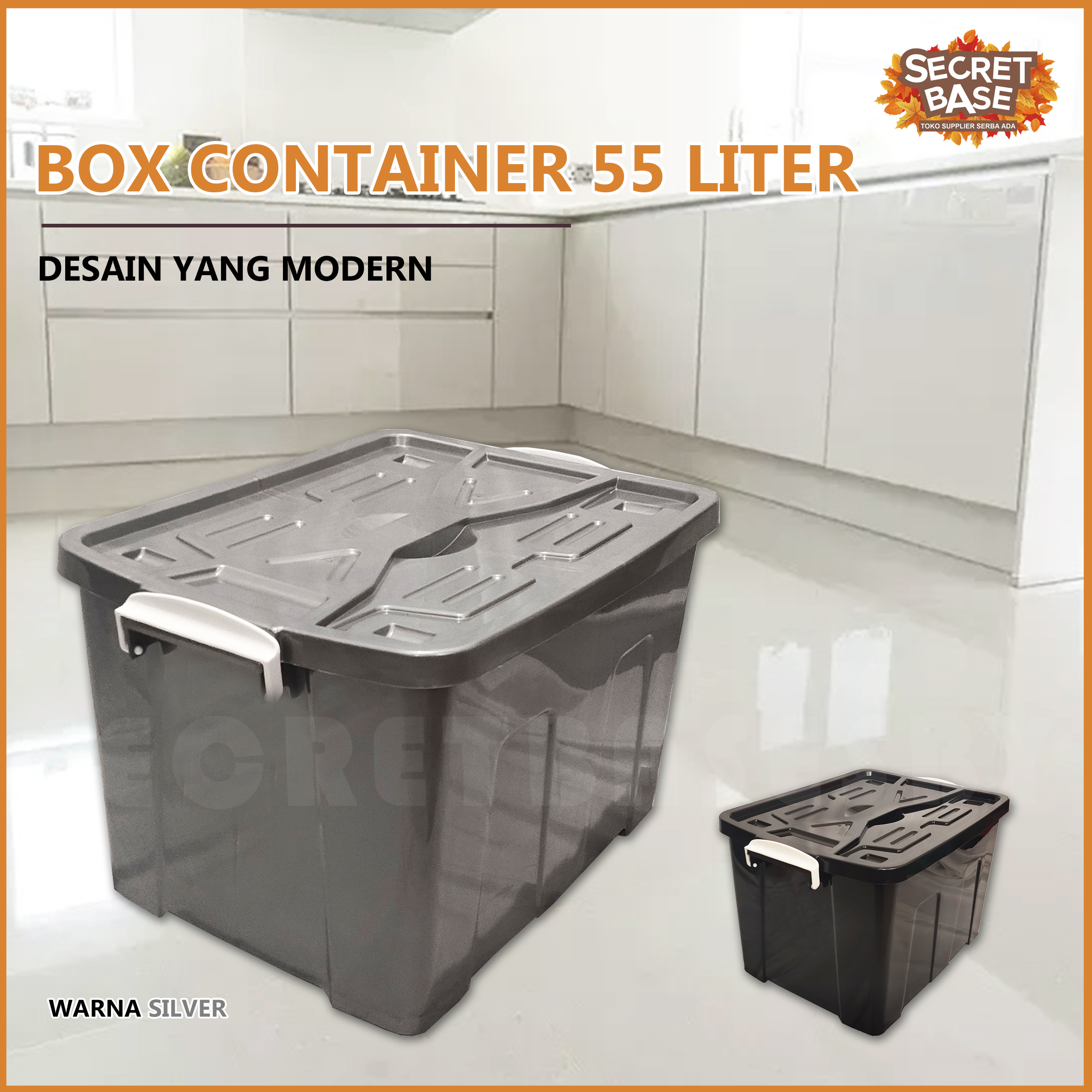 BOX CONTAINER 55 LITER + RODA - Kontainer Box Plastik / Container Box ...