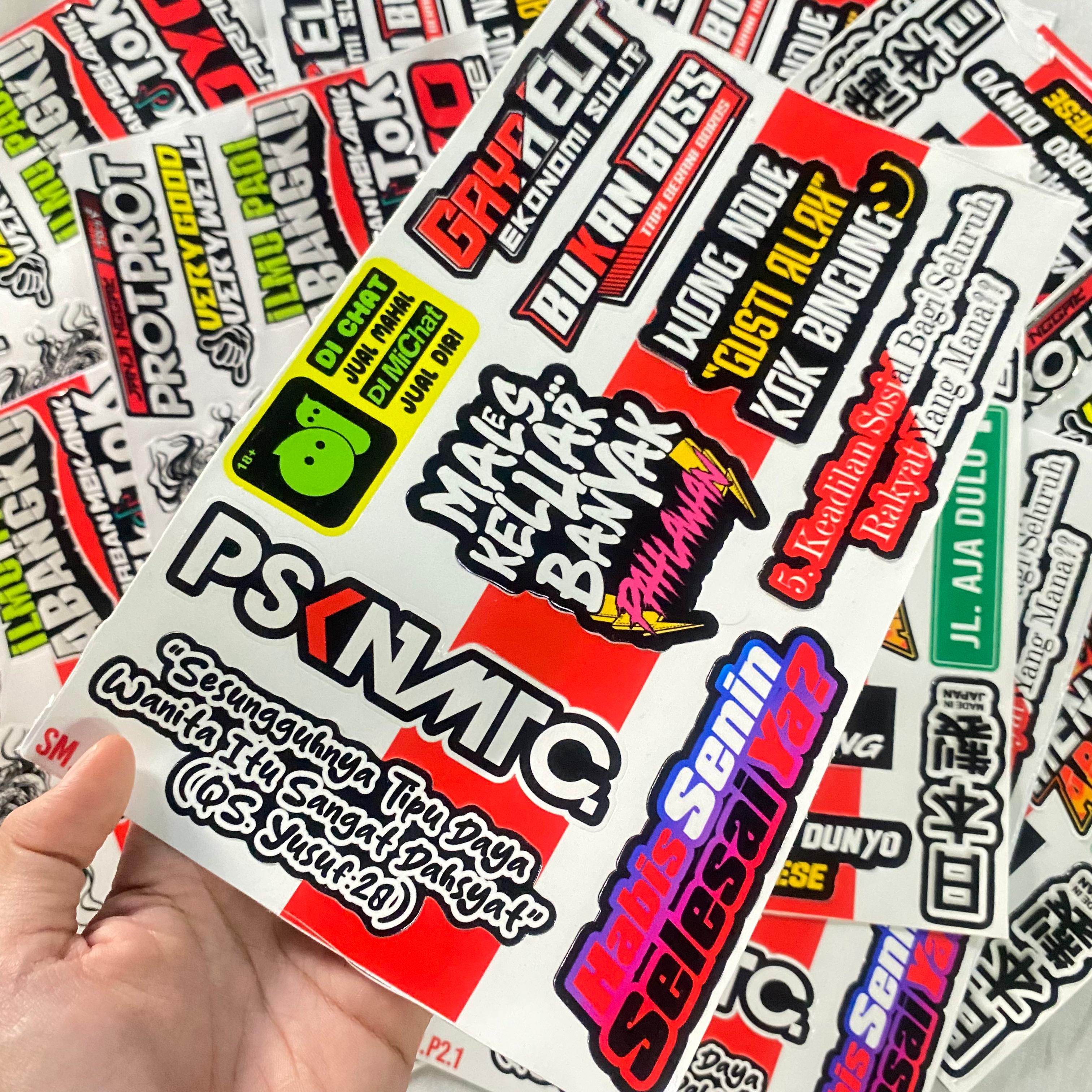 Stiker Kata-Kata Viral 2024 - Sticker Pack Viral Menyala Abangku, Ojo ...