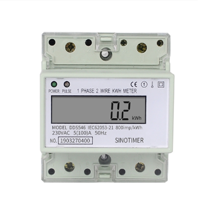 1 Piece Electric Single Phase Two Wire Energy Meter KWh Counter AC 220V ...