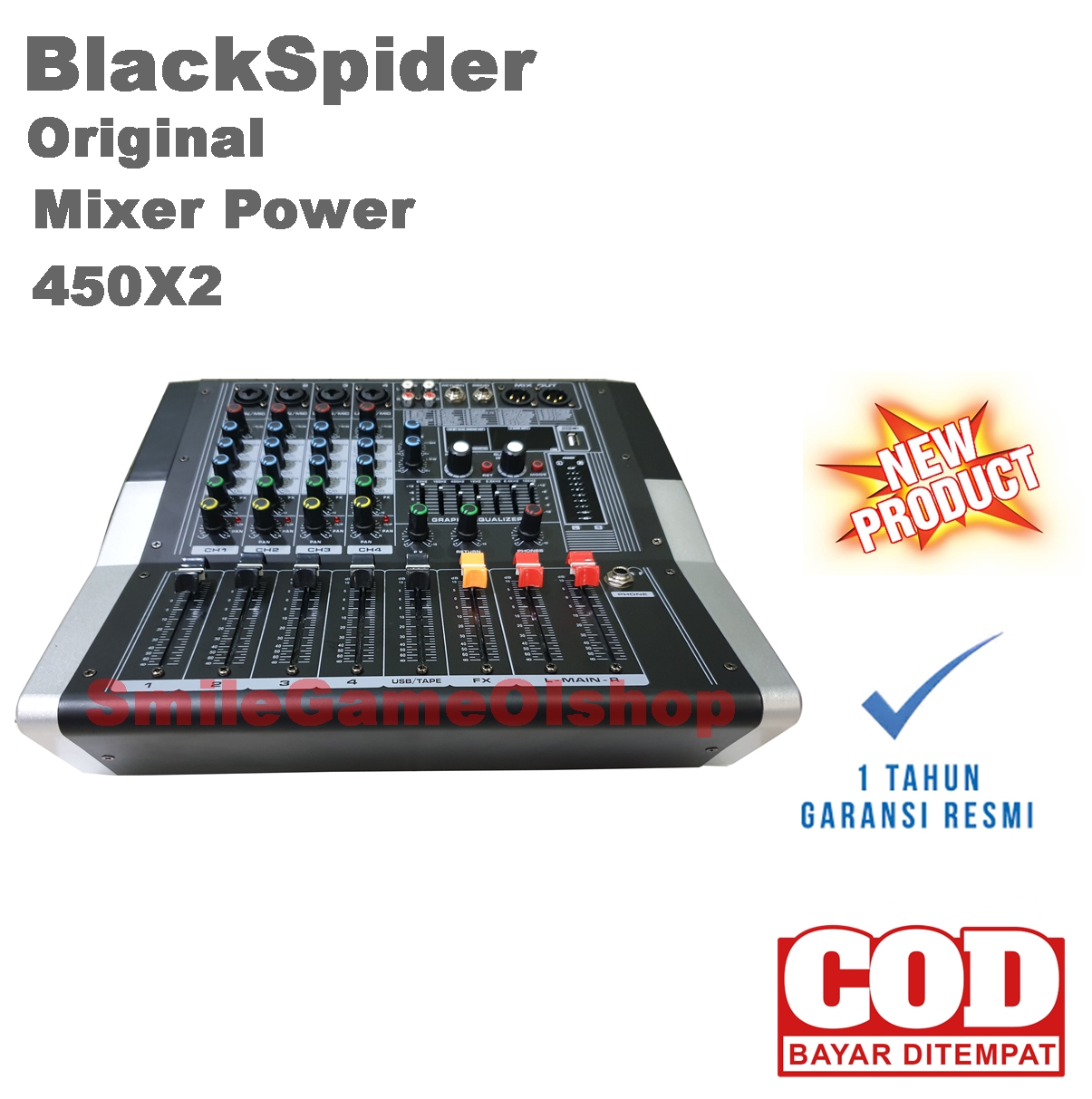 Power Mixer Blackspider ED-4 4channel Bluetooth | Lazada Indonesia
