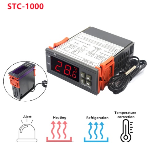STC-1000 LED Digital Pengendali Suhu Termostat Inkubator dengan Pemanas ...