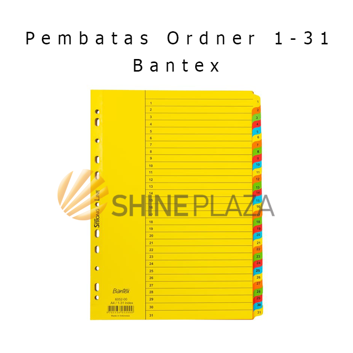 Pembatas Ordner Bantex Angka 1-31 A4 6052 - Cardboard Index & Divider ...