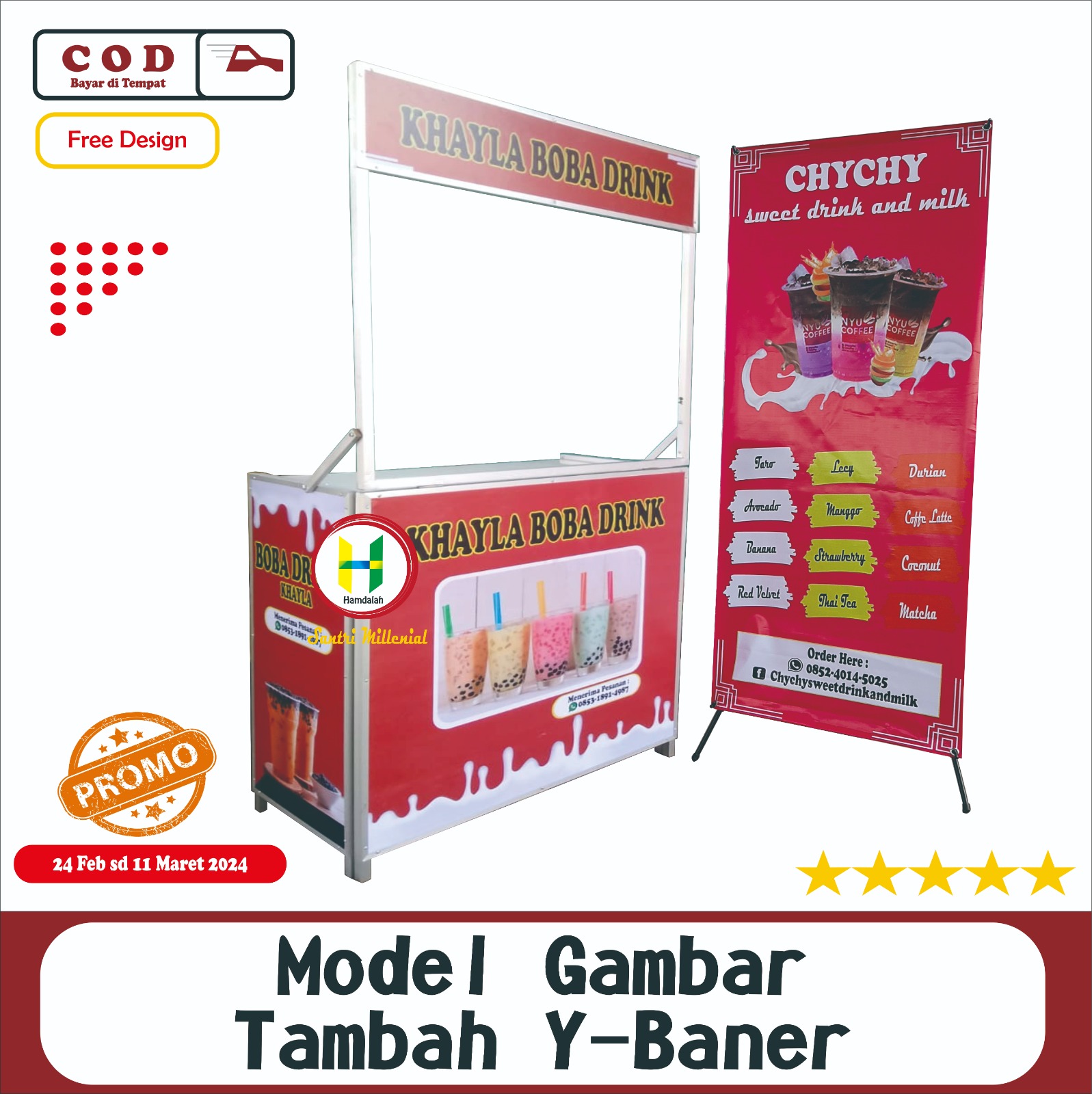 Booth Portable/ Booth Portabel/ Gerobak Lipat/ Booth Lipat/ Gerobak ...