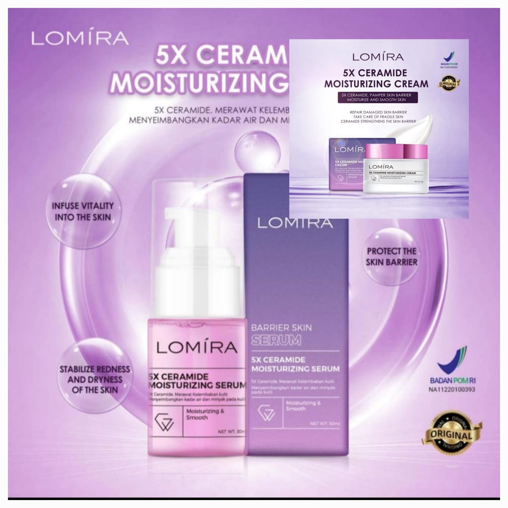 LOMIRA 5X CERAMIDE MOISTURIZING SERUM & CREAM | Lazada Indonesia