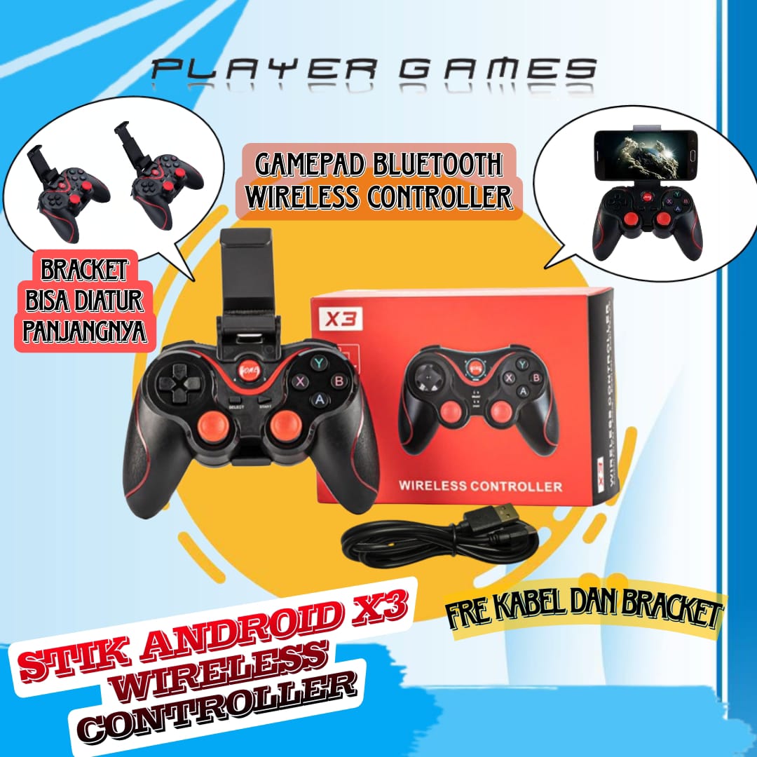 STIK ANDROID X3 Wireless Controller Gamepad Joystick Plus Holder HP ...