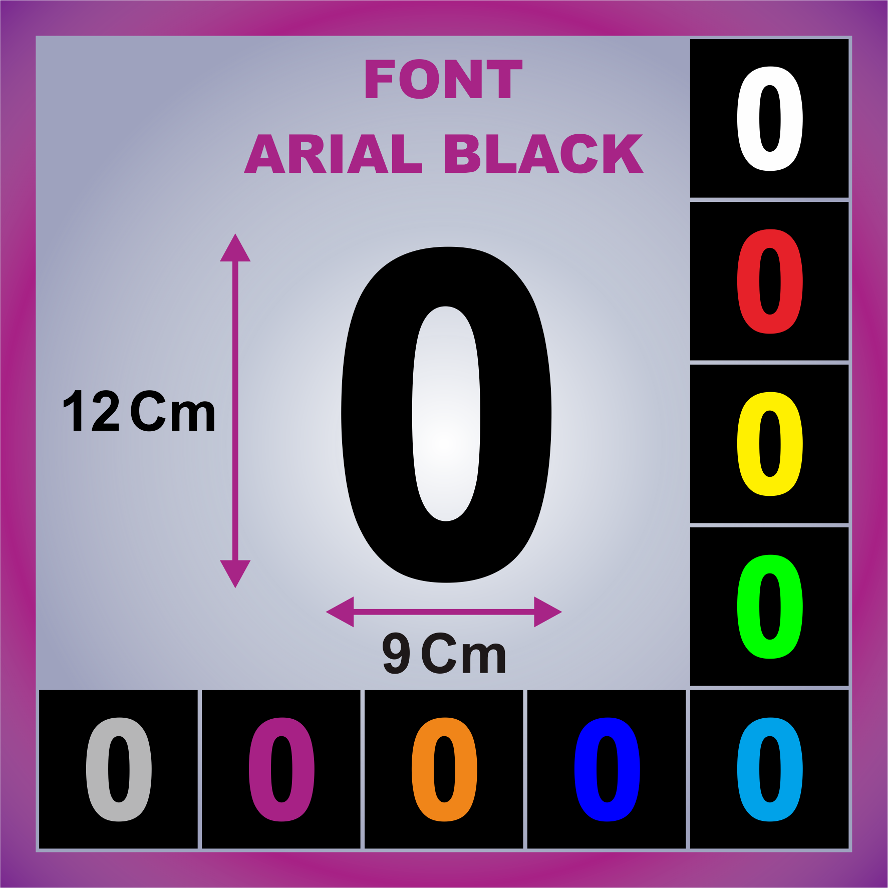 COD Cutting Stiker Huruf Arial Black 12 Nyala kena cahaya Satuan per ...