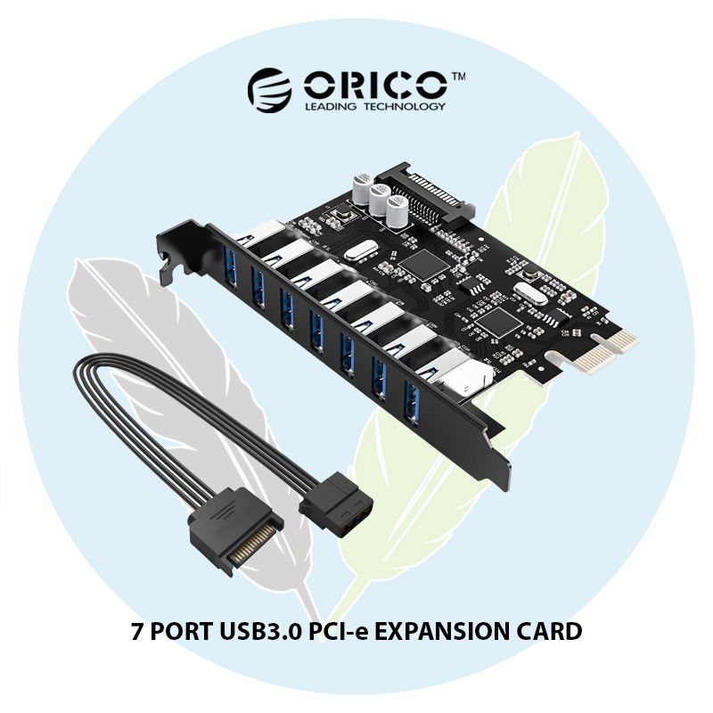 Orico PVU3-7U-V1 (7 Port USB3.0 PCI-e Expansion Card) | Lazada Indonesia