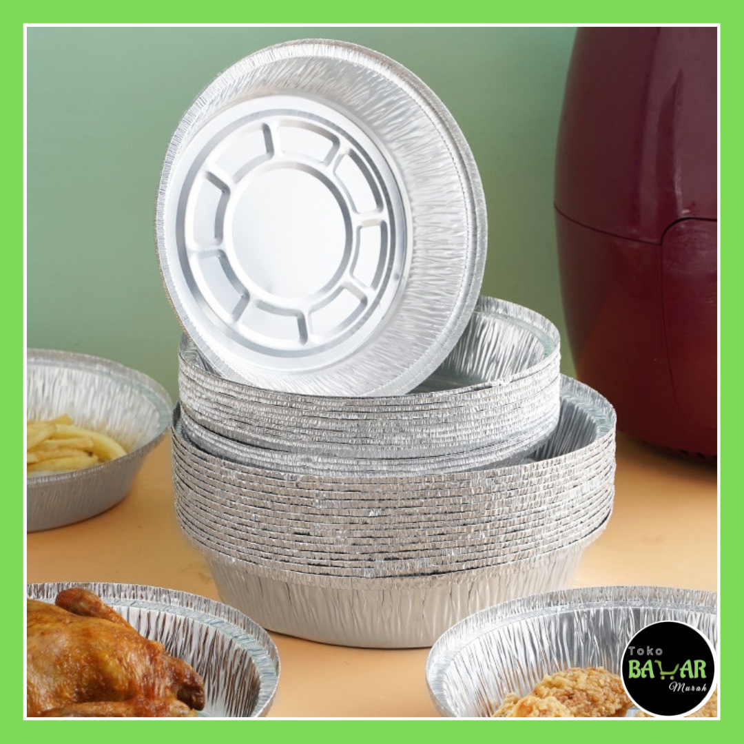 Aluminium Tray Bulat / Wadah Aluminium Foil Bulat / Wadah Aluminium ...