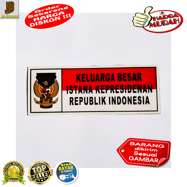 Stiker Logo Istana Presiden Timbul Panjang / Stiker Plat Instansi ...