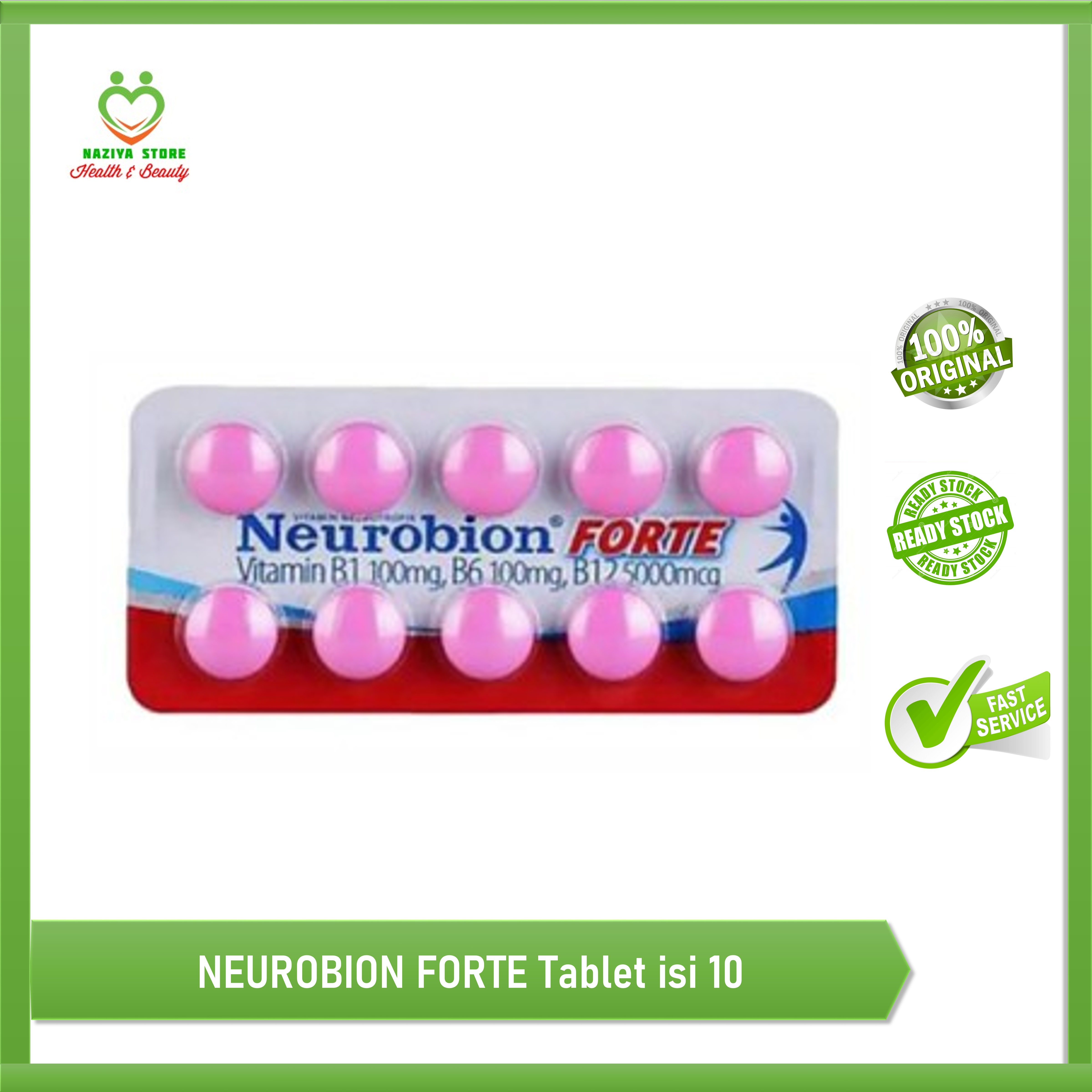 NEUROBION FORTE 1 Blister Isi 10 Tablet Suplemen Untuk Membantu Menjaga ...