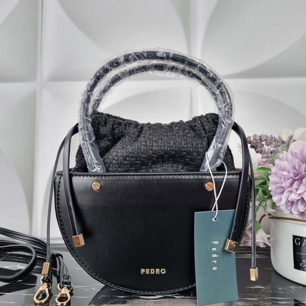 GLAMOUR BEAUTY FASHION - TAS PEDRO WANITA TWEED TOP HANDLE - PDR020 ...