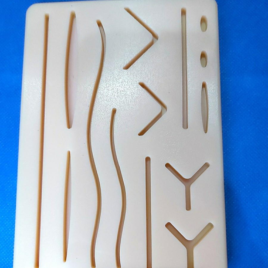 Model Kulit Silikon Pad Latihan Jahit Luka Medis Hecting Wound Sutura ...