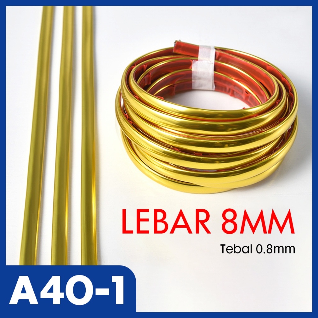 WALL STICKER PANJANG 3 METER/ LIST PLAT STRIP MIRROR / LIST PLAT STRIP ...