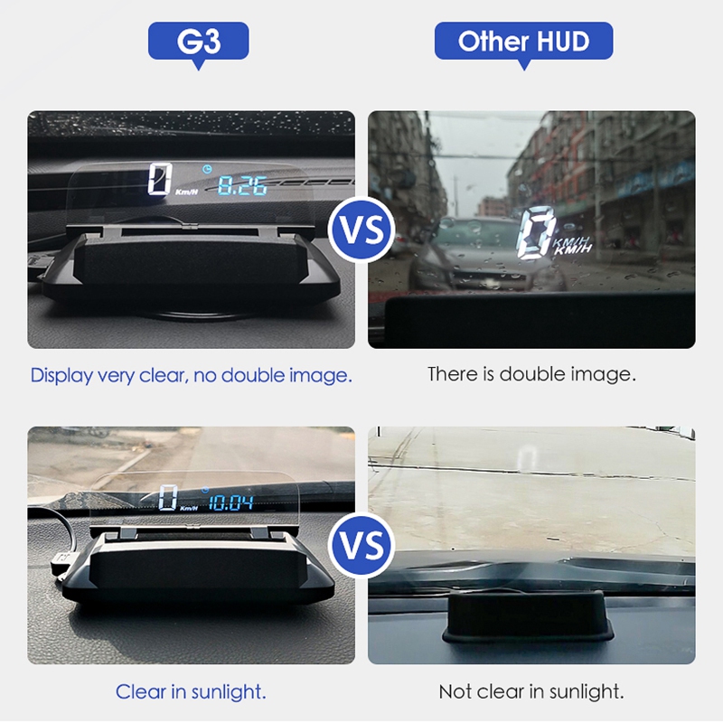 HUD Head Up Display Auto HUD GPS Car Speed Projector KMH MPH ...