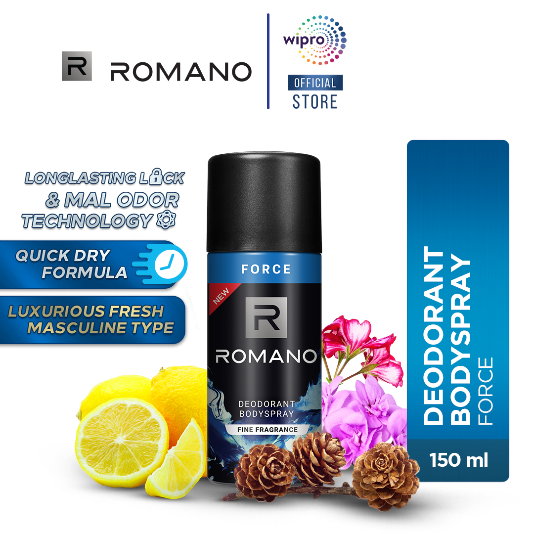 Romano Deodorant Body Spray Fine Fragrance Force 150 Ml - Parfum Pria ...