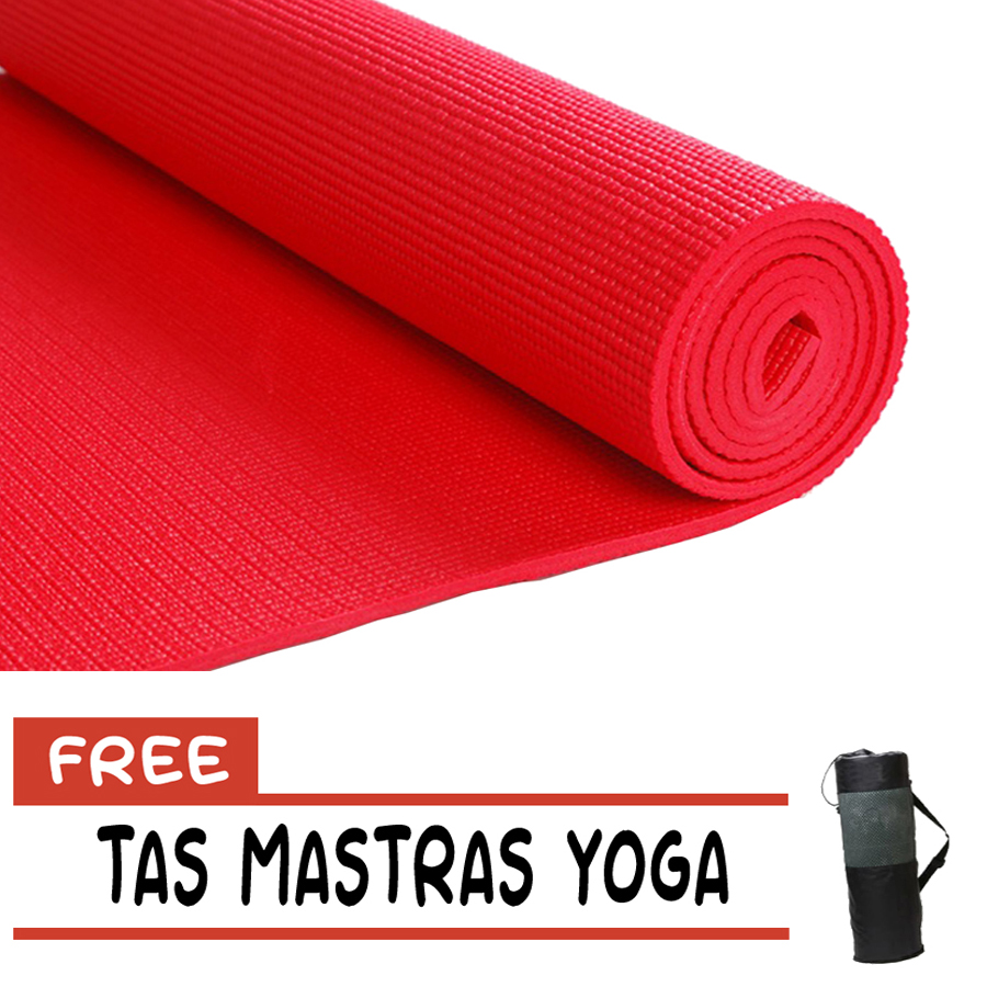 Matras Yoga- Anti Slip - Yoga Mat - Pilates Mat - TEBAL 6MM + Gratis ...