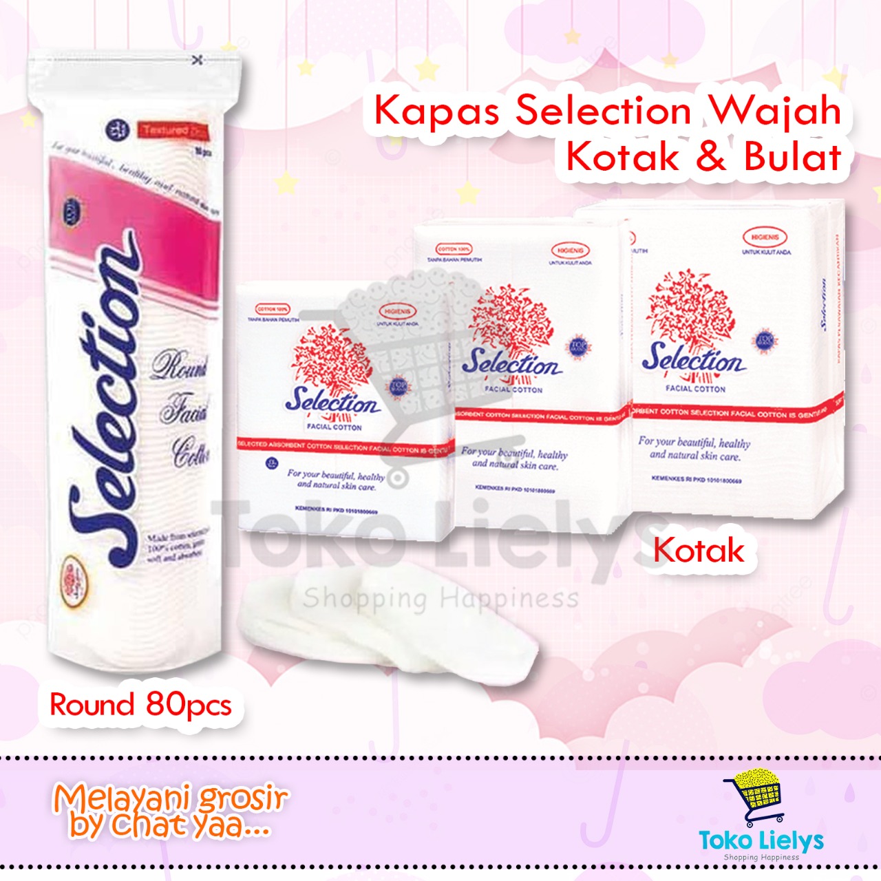 Kapas Wajah Selection 75gr Facial Cotton 75 gram | Lazada Indonesia