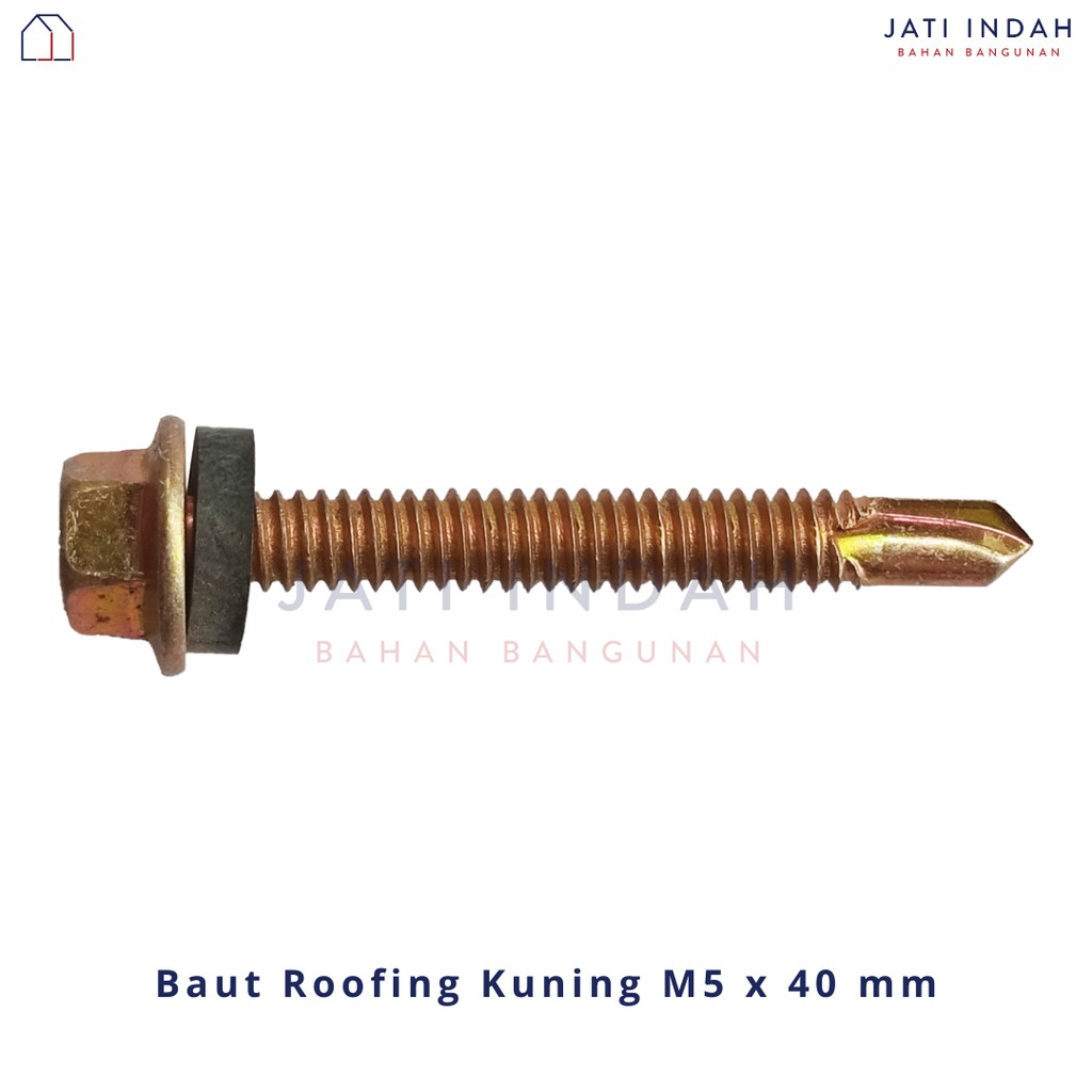 BAUT ROOFING 12 X 4 CM / SEKRUP / SKRUP BAJA RINGAN M5 X 40 MM / SDS ...