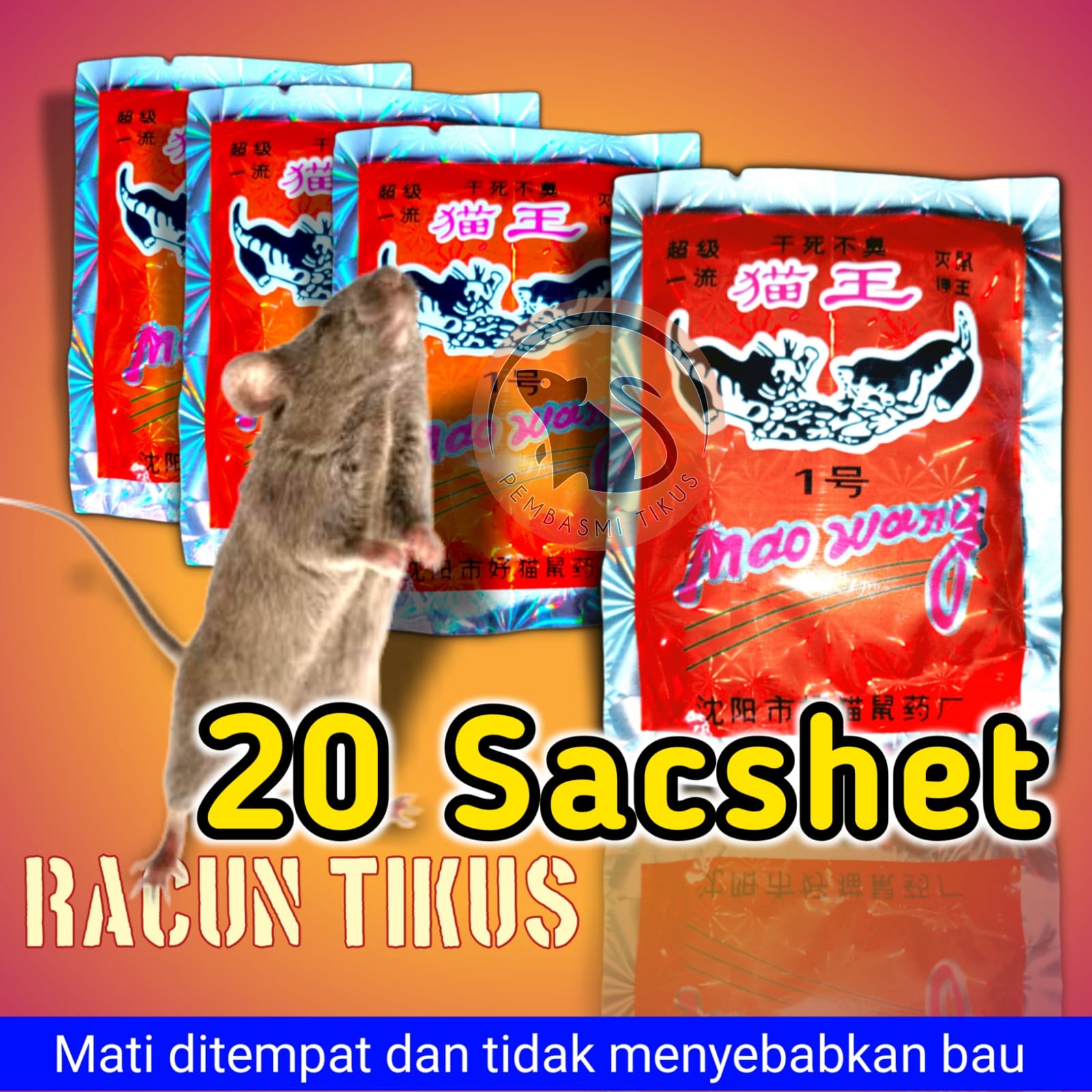 20 SACSHET RACUN TIKUS MAWANG PALING AMPUH | MEMBASMI TIKUS | RACUN ...