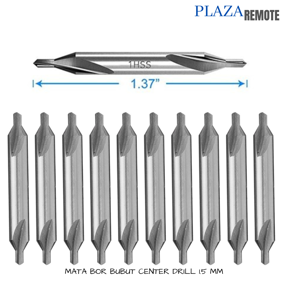 MATA BOR BUBUT HSS CENTER DRILL BIT 60 DERAJAT SET COUNTERSINK PENANDA ...