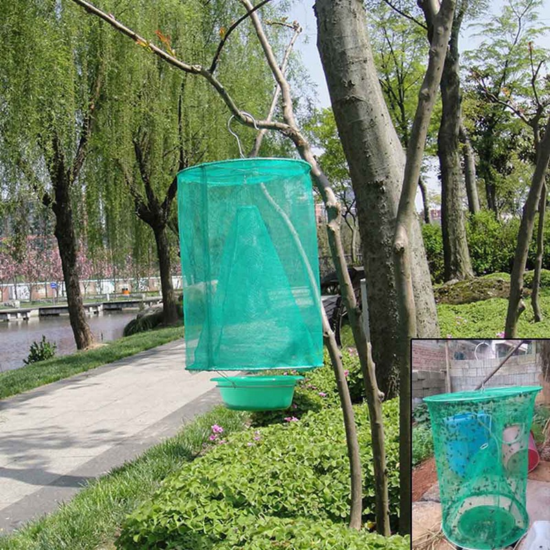 Folding Fly Cage Reusable Flycatcher Flycatcher Hanging Ranch Trap ...