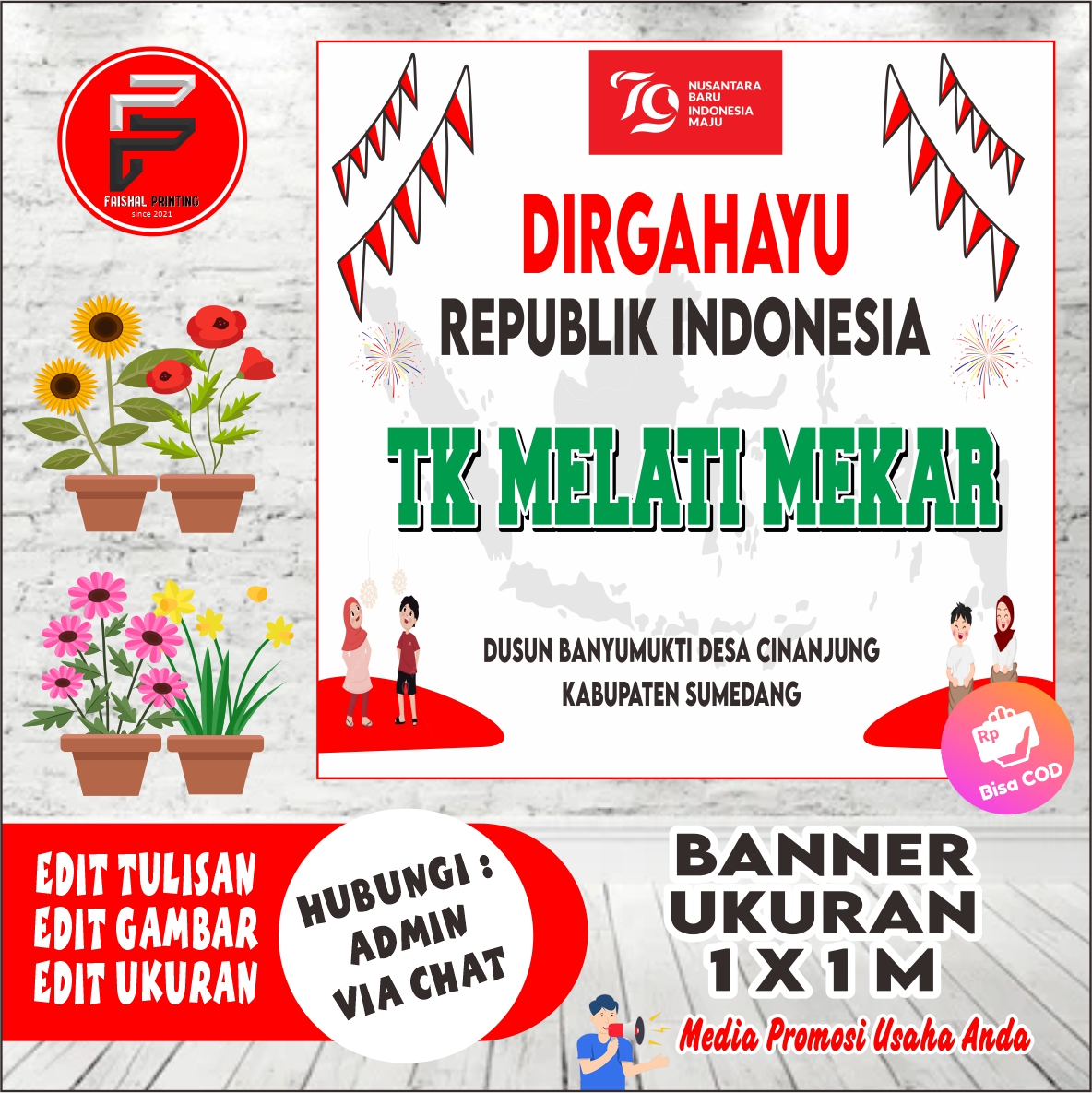 Spanduk Hut Ri Spanduk Hari Proklamasi Spanduk Kemerdekaan Banner