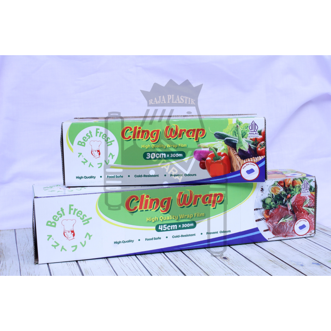 Wrapping Film Best Fresh 45cm x 300m + Plastik Wrap Cutter | Lazada ...