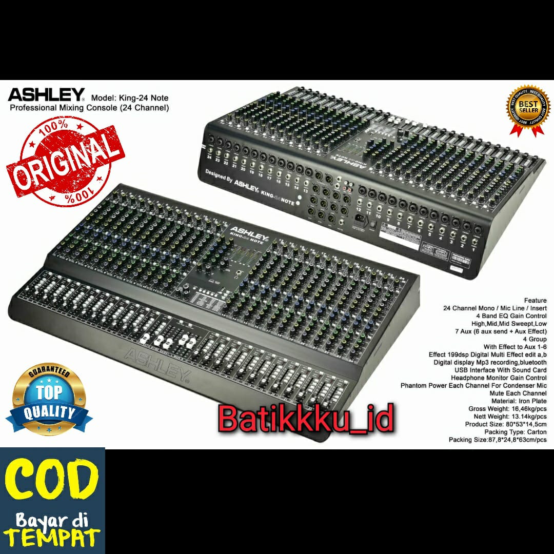 [ORIGINAL] MIXER ASHLEY KING 24 NOTE KING24NOTE KING NOTE 24 24CH ...