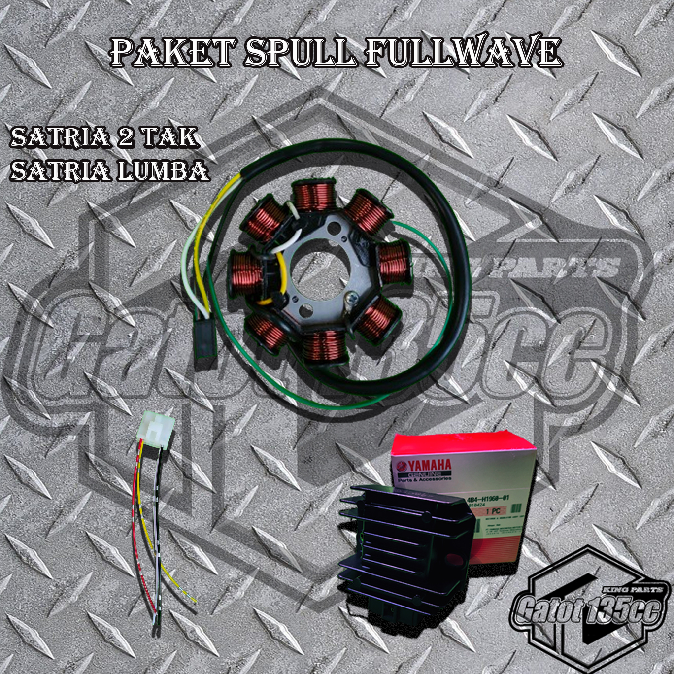 Paket spull Fullwave Satria 2 tak 120 Hiu lumba kotak set dengan kiprok ...