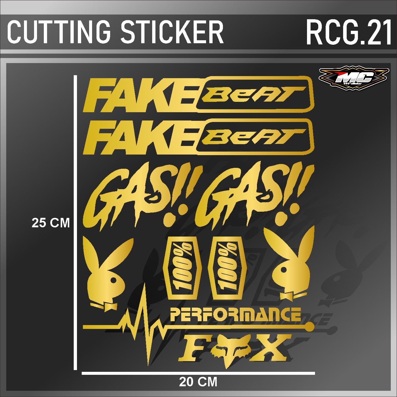 Cutting Sticker Pack Sponsor Racing Isi 10 Pcs - Aksesoris Motor ...