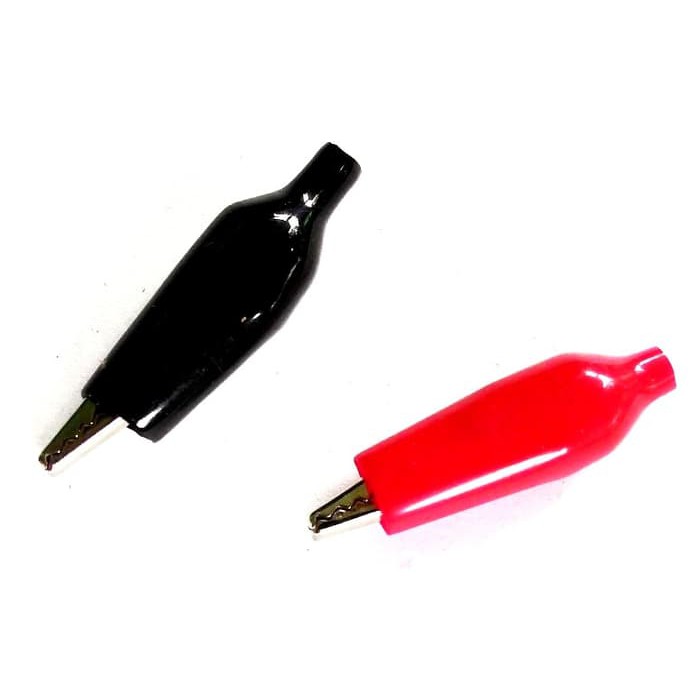 Jepit Buaya Plastik TANGGUNG (2 pc) Warna Merah dan Hitam I Japit Aki ...