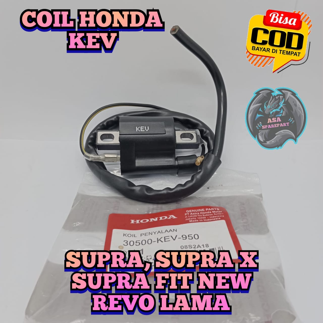 COIL KOIL KUALITAS ASLI ORIGINAL HONDA AHM KEV SUPRA , SUPRA X , SUPRA ...