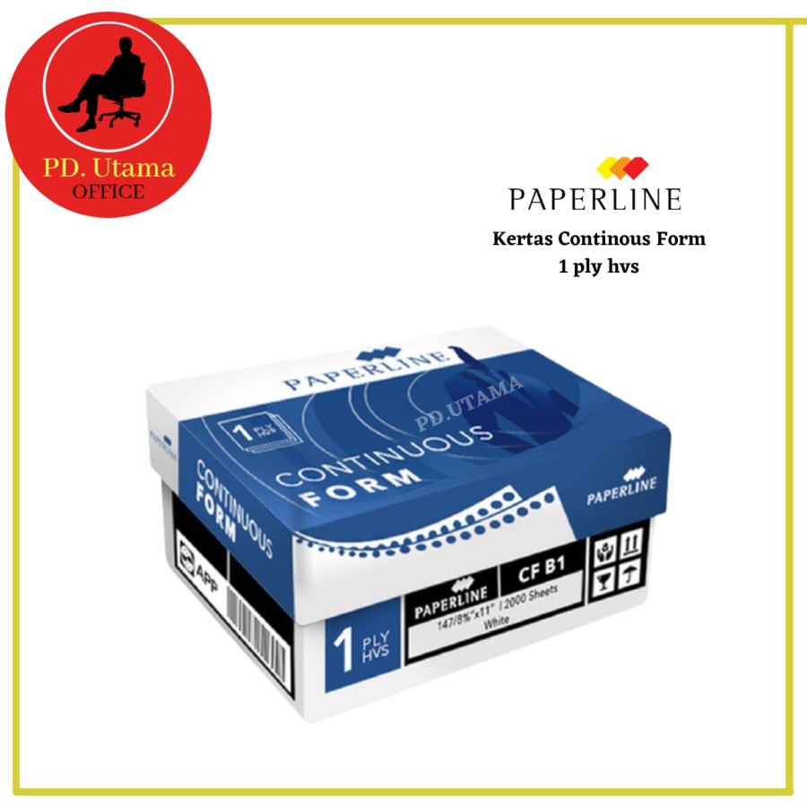 Kertas Paperline Continuous Form HVS 1 Ply 14 7/8 " x 11 " B1 Putih ...