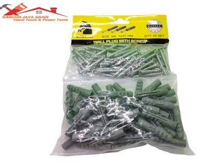 BJA Pengencang Baut Piser Wall Plug + Screw Tembok MASSAKI M8 S8 5x40mm ...