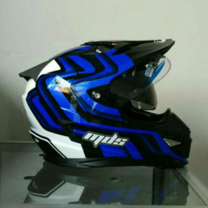 HELM MDS SUPER PRO 4 PILIHAN WARNA DOUBLE VISOR CROSS TRAIL / SUPERMOTO ...