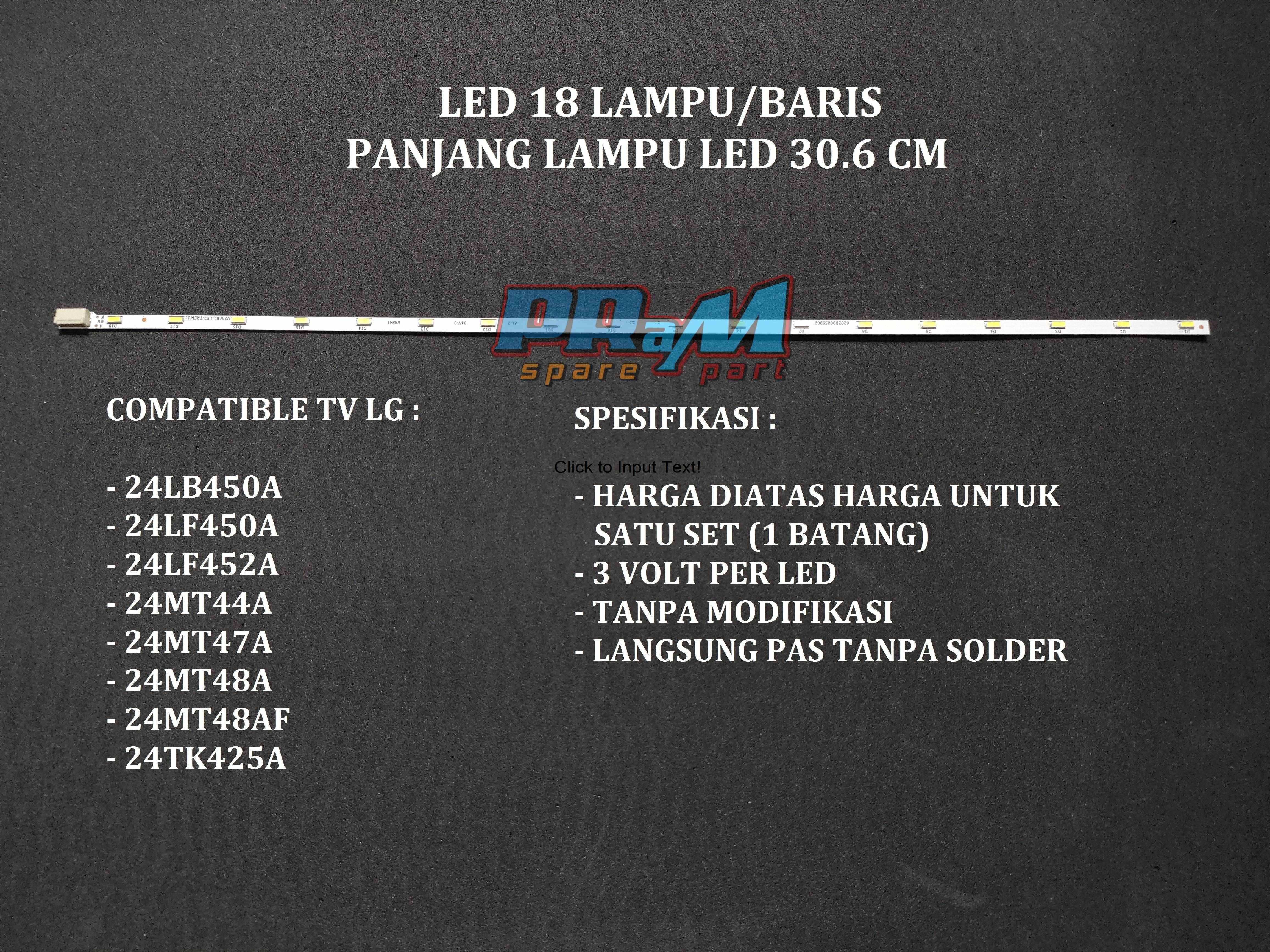LAMPU LED BACKLIGHT TV LG 24MT48A Led 3 Volt | Lazada Indonesia
