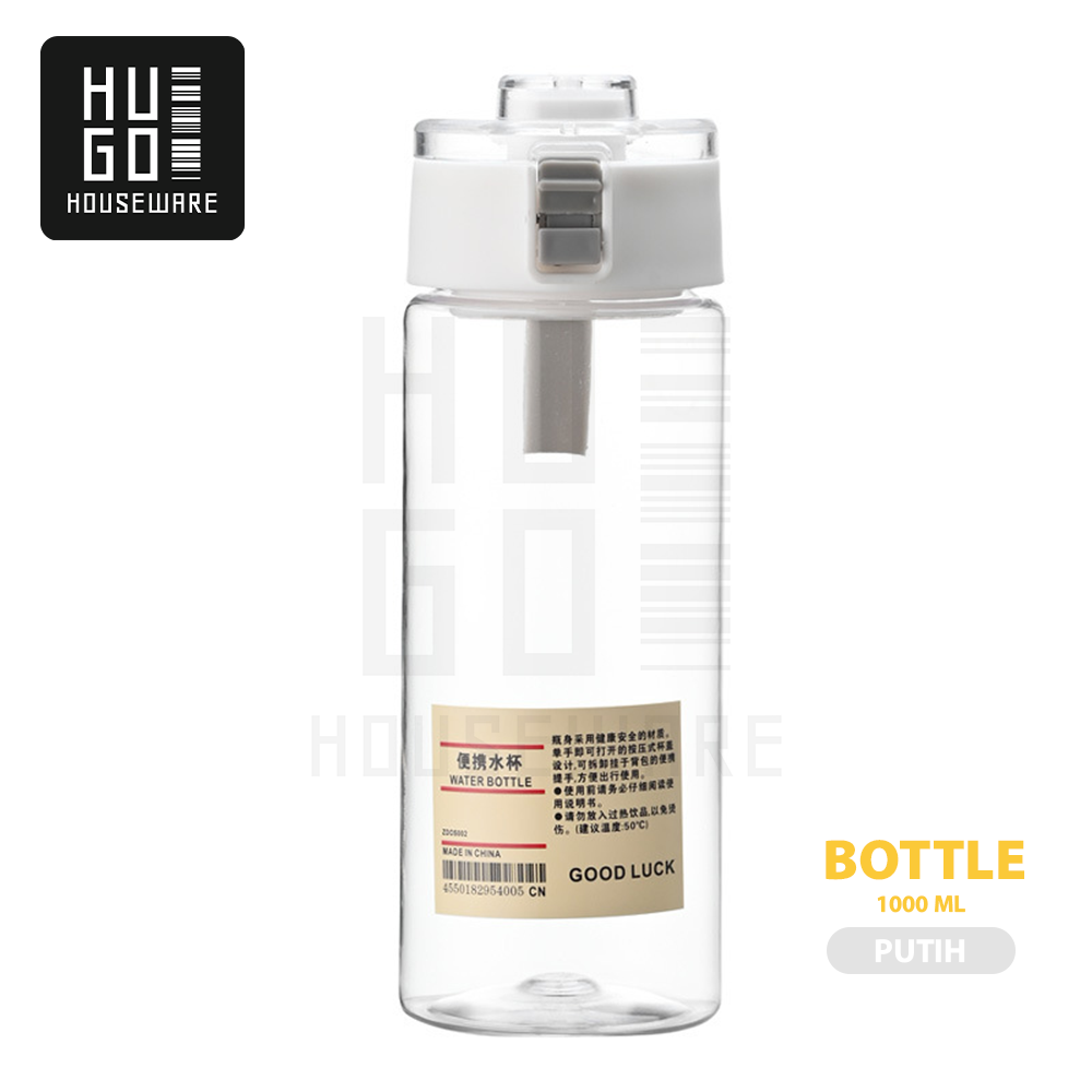 HUGO Botol Minum Putih Transparan Bening Estetik Botol Air Minum 350 ...