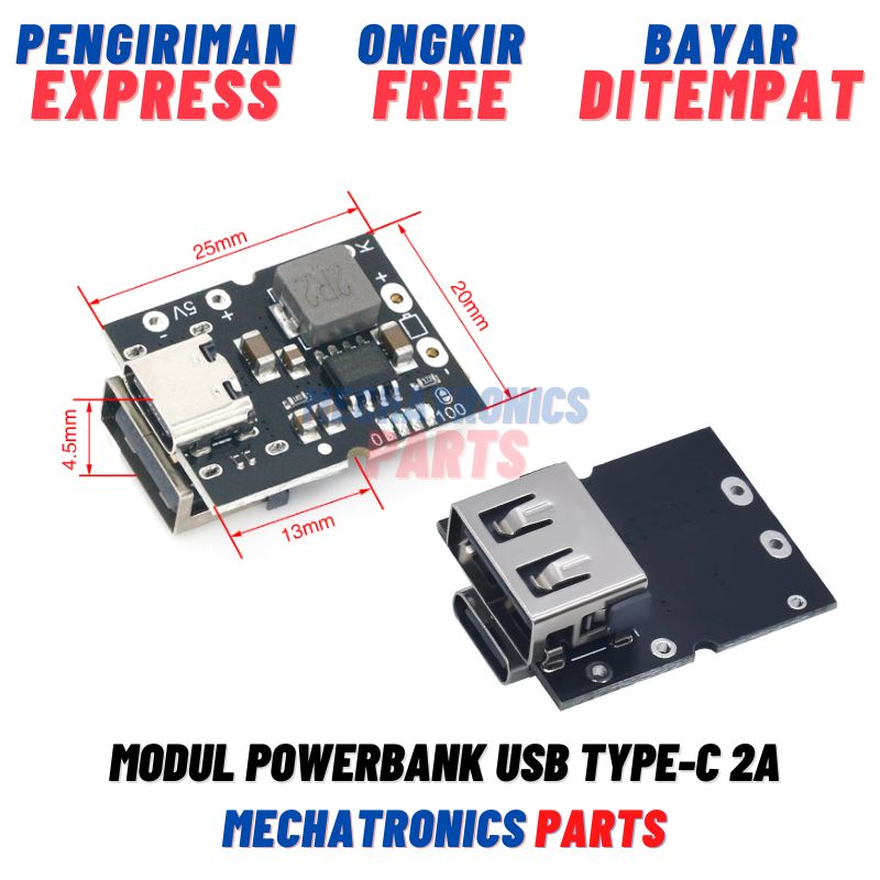 Modul Powerbank USB Type-C 2A | Lazada Indonesia