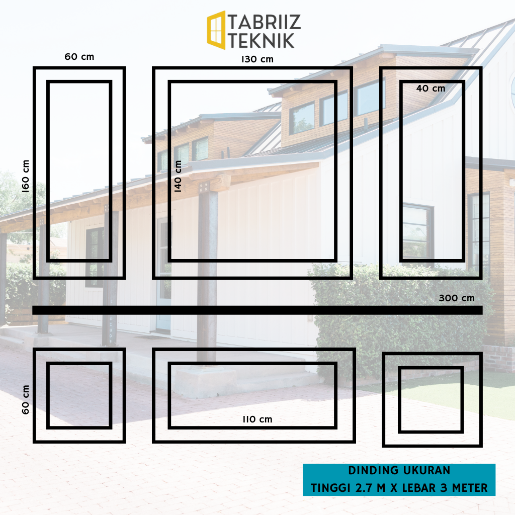 Tinggi 2,7 Meter x Lebar 3 Meter Paket Wall Moulding Kayu Satu Dinding ...