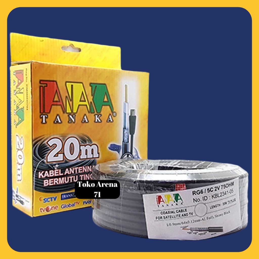 Kabel Antena TV Kabel Tanaka RG6 20 Meter 20M | Lazada Indonesia