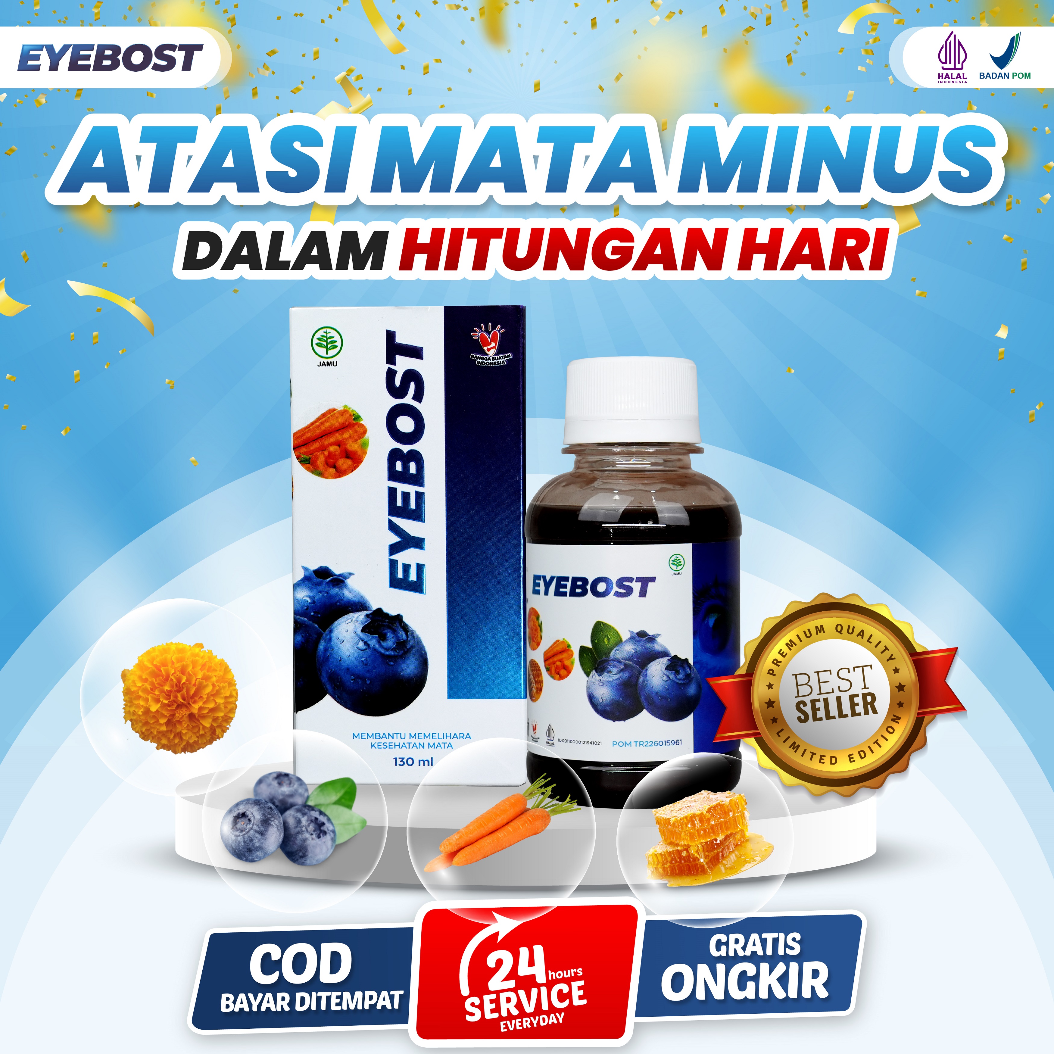 EYEBOST Madu Vitamin Mata 3X Lebih Ampuh Mengobati Mata Minus & Buram ...