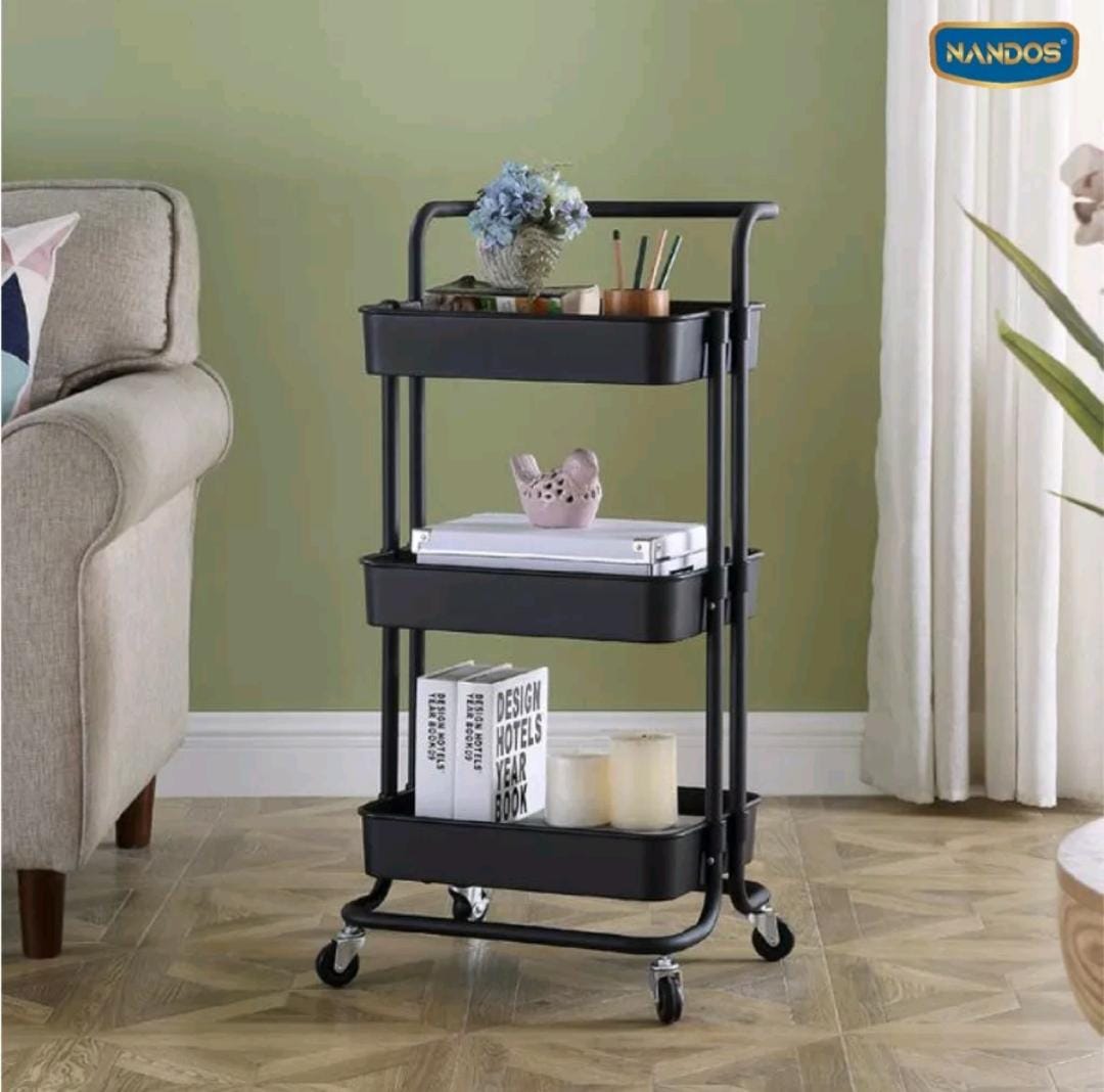 RAK SALON DORONG BESI RODA / RAK DAPUR / RAK KAMAR MANDI / NAIBA NANDOS ...