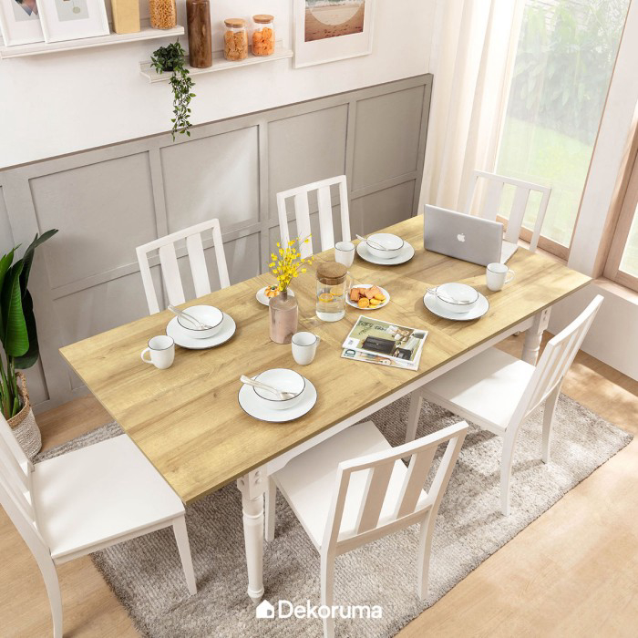 Dekoruma KANOU Meja Makan Extendable - Dining Table | Lazada Indonesia