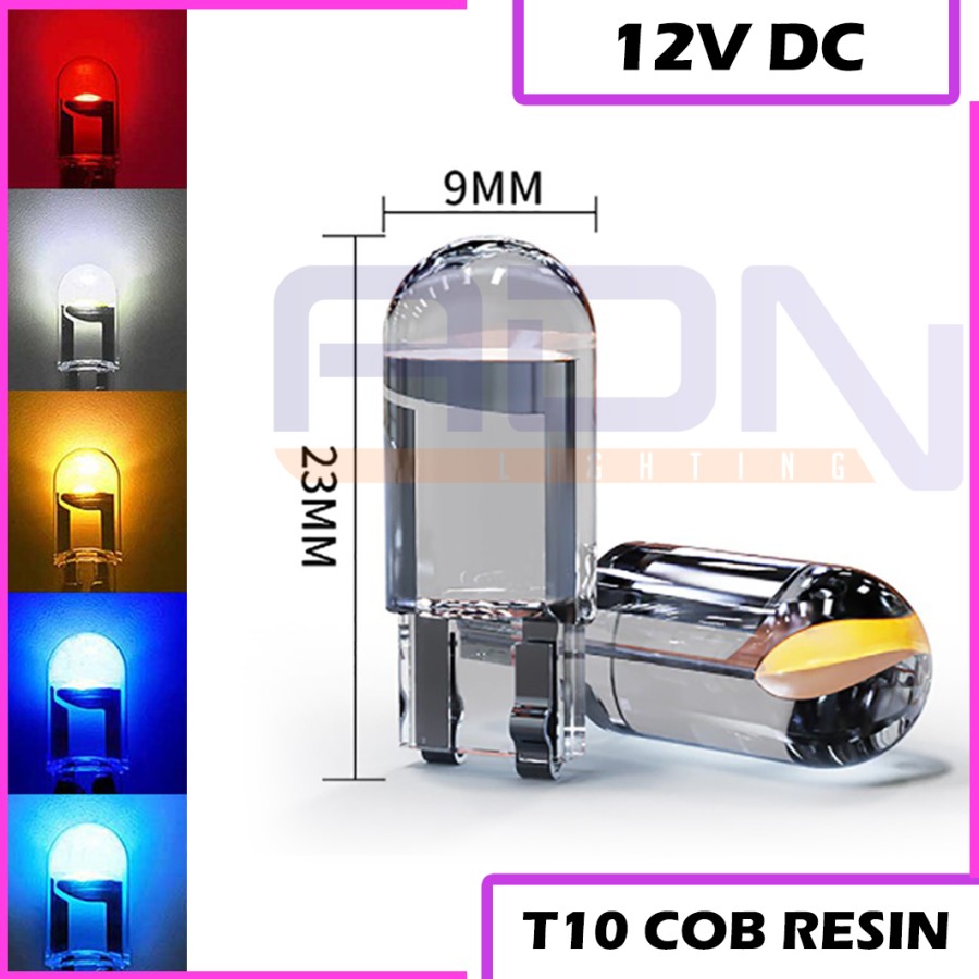 LAMPU LED T10 RESIN FULL KACA 360 LAMPU SENJA LAMPU PLAT SUPER BRIGHT ...