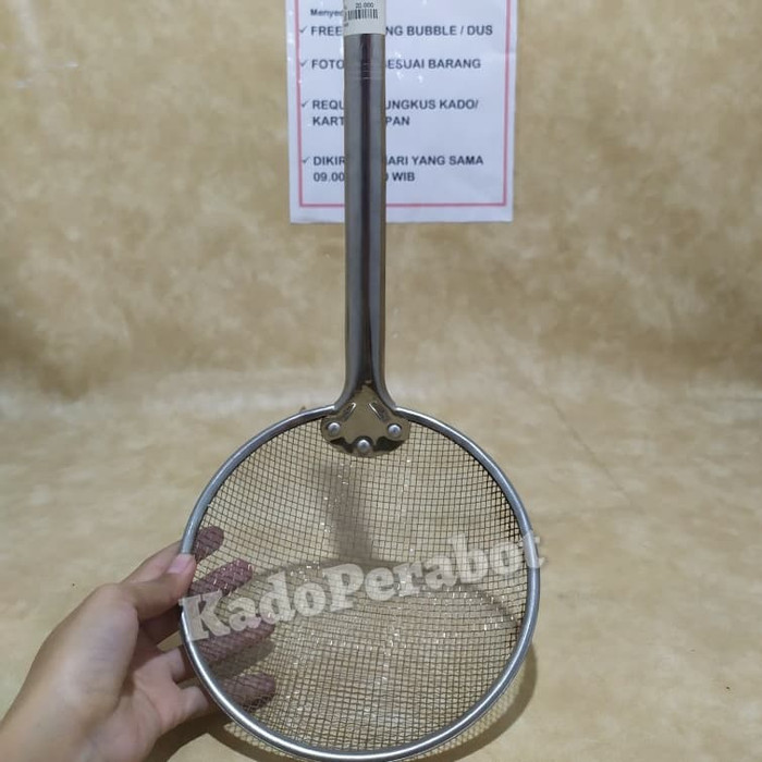 saringan full stainless laba 18cm - saringan kremes lubang rapat ...